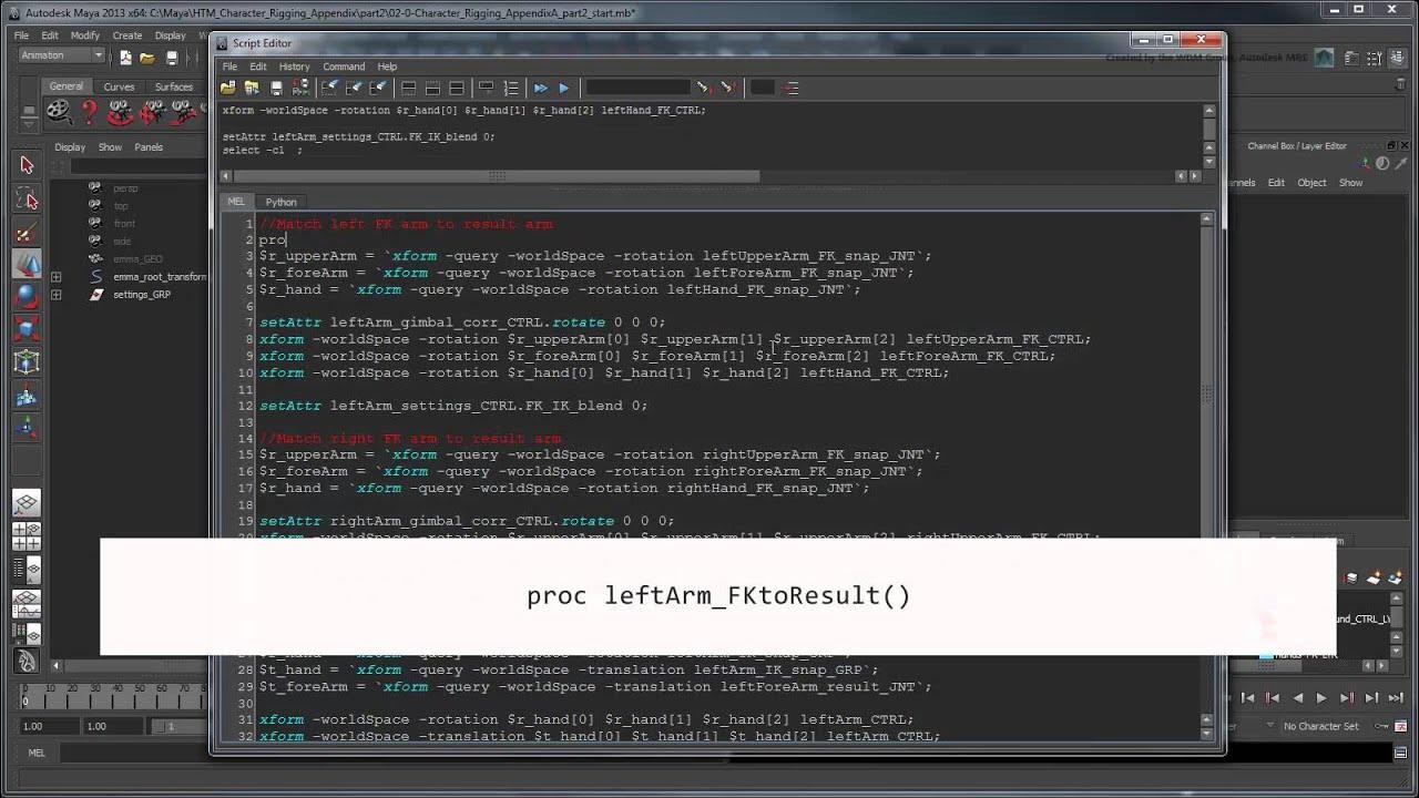 Creating a Character Rig: Appendix A: Part 2 - Matching the IK arm to the FK arm (Advanced ...