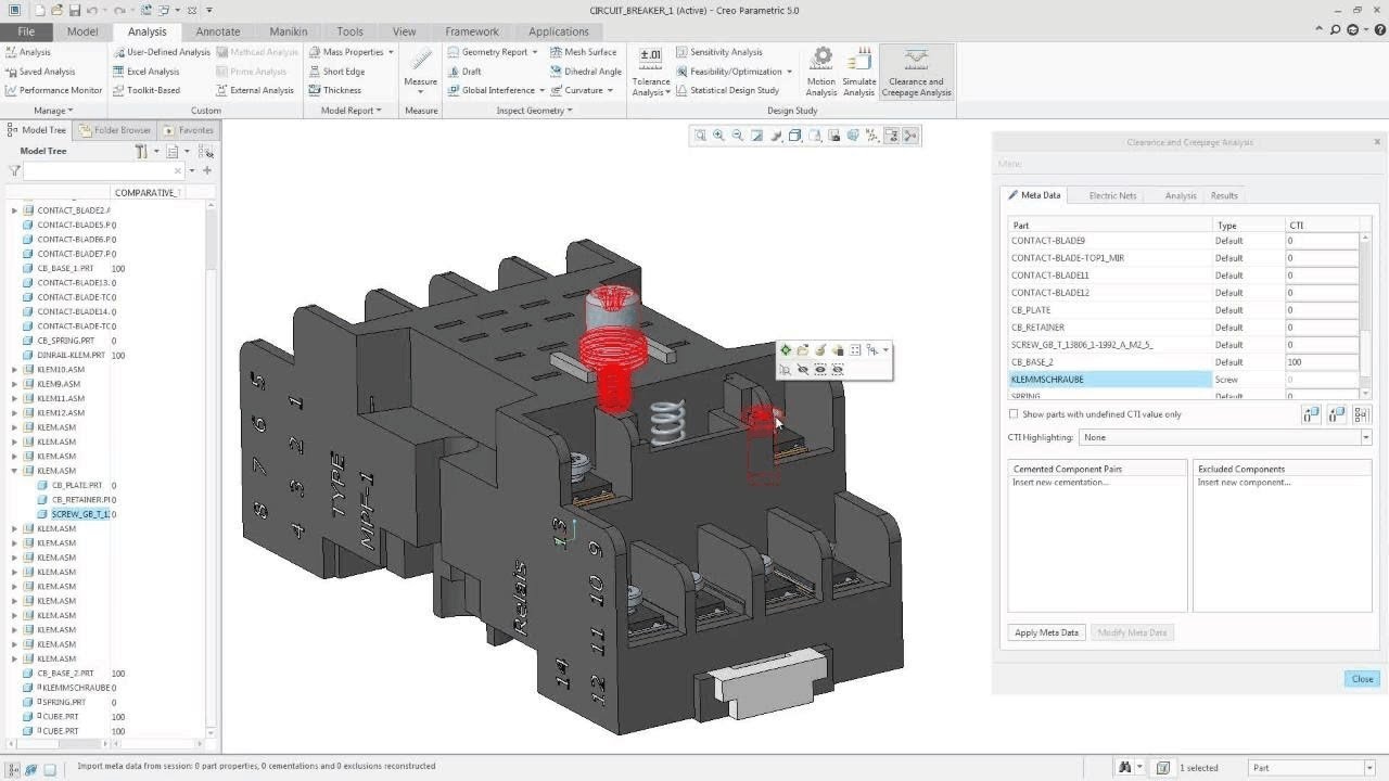 New Shortcut Menus in Clearance and Creepage Analysis | Creo 5.0 - YouTube