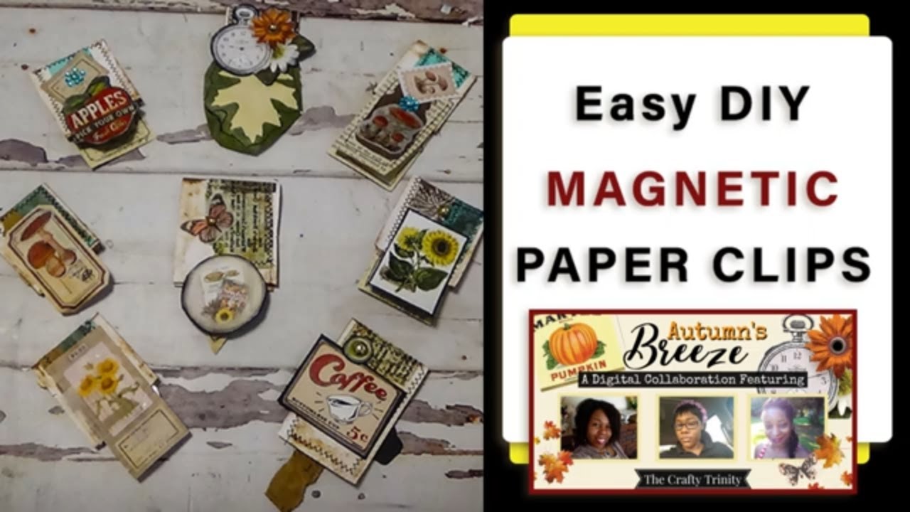 Easy DIY #magnetic Cluster Clips. #junkjournal Ephemera - YouTube