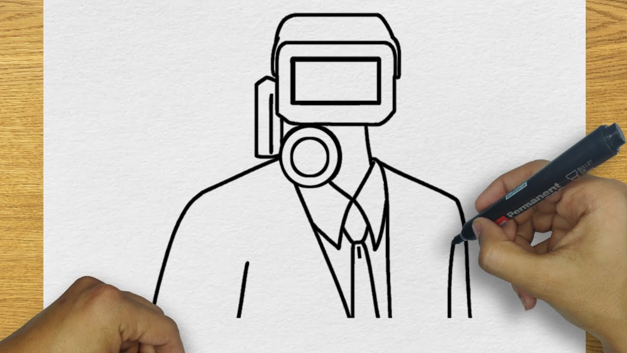 HOW TO DRAW CAMERAMAN SKIBIDI TOILET EASY | DRAWING CAMERAMAN SKIBIDI ...