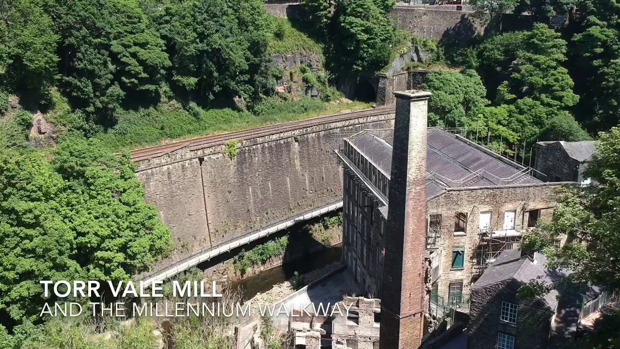 Torr Vale Mill and Millennium Walkway - YouTube