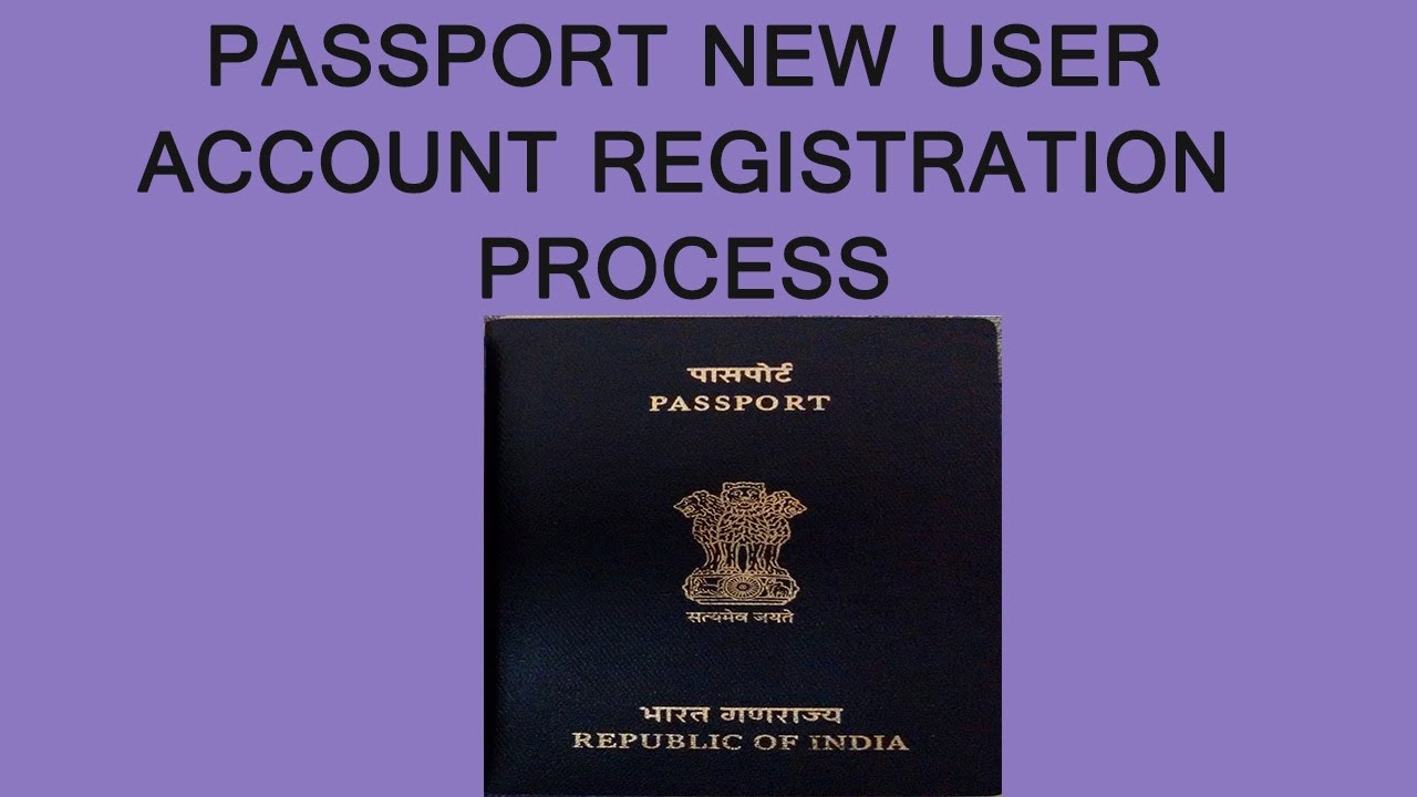 Passport seva New User Registration How to register account in passport ...