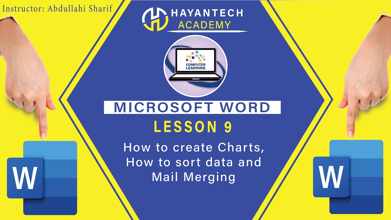 LESSON 9: Mail Merge, Creating Charts and sorting of Data - YouTube