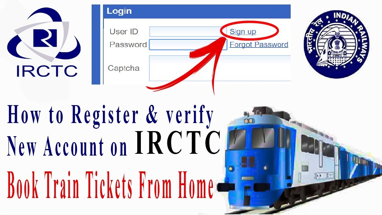 How to Create a New Account or New registration in IRCTC for Booking ...