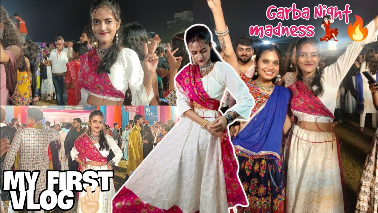 My First Vlog 🎉 The Most Epic Garba Night Ever!! - YouTube