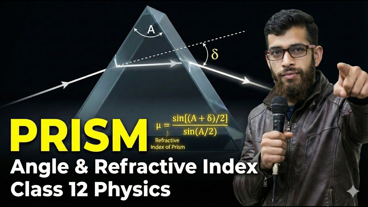 Prism: Angle of Prism & Minimum Deviation | Mashood Sir Physics | Class ...