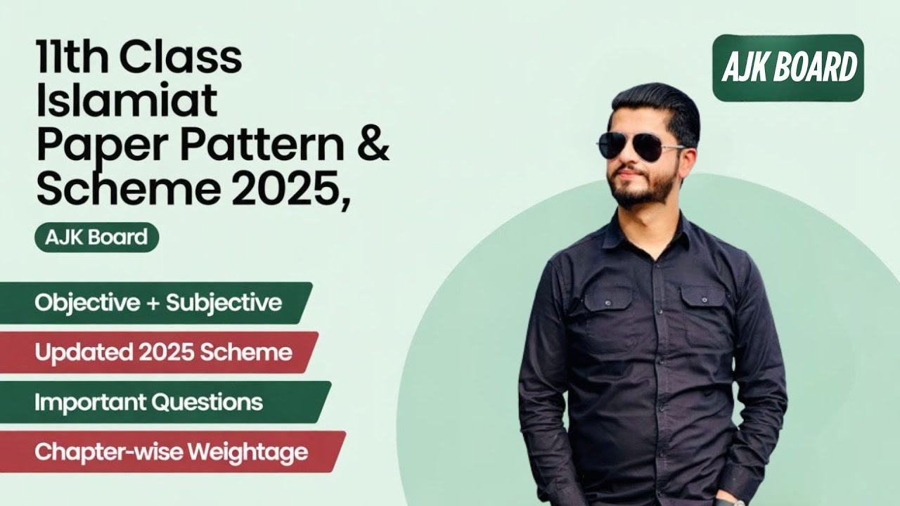 11th Class Islamiat Paper Pattern & Scheme 2025 | Education With Hamza ...