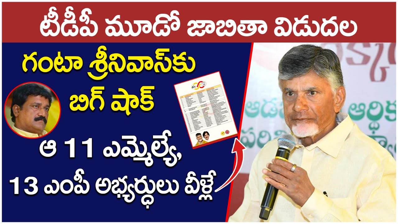 TDP Announced MLA And MP Candidates 3rd List | AP Elections 2024 ...