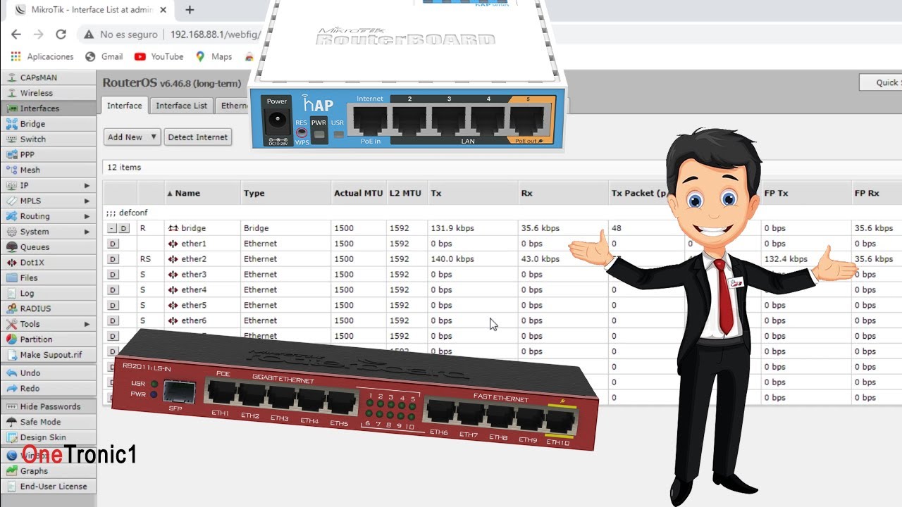 Cómo entrar a la configuración de un router Mikrotik - YouTube