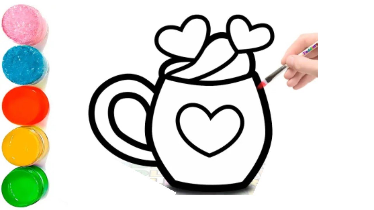 How to draw cute cup | Draw cup step by step easily | - YouTube