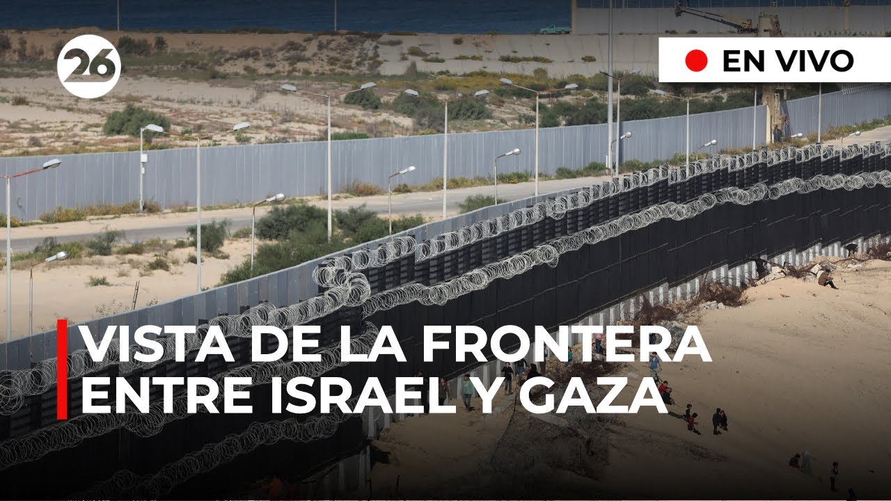 🔴 VISTA DE LA FRONTERA ENTRE ISRAEL Y GAZA - YouTube