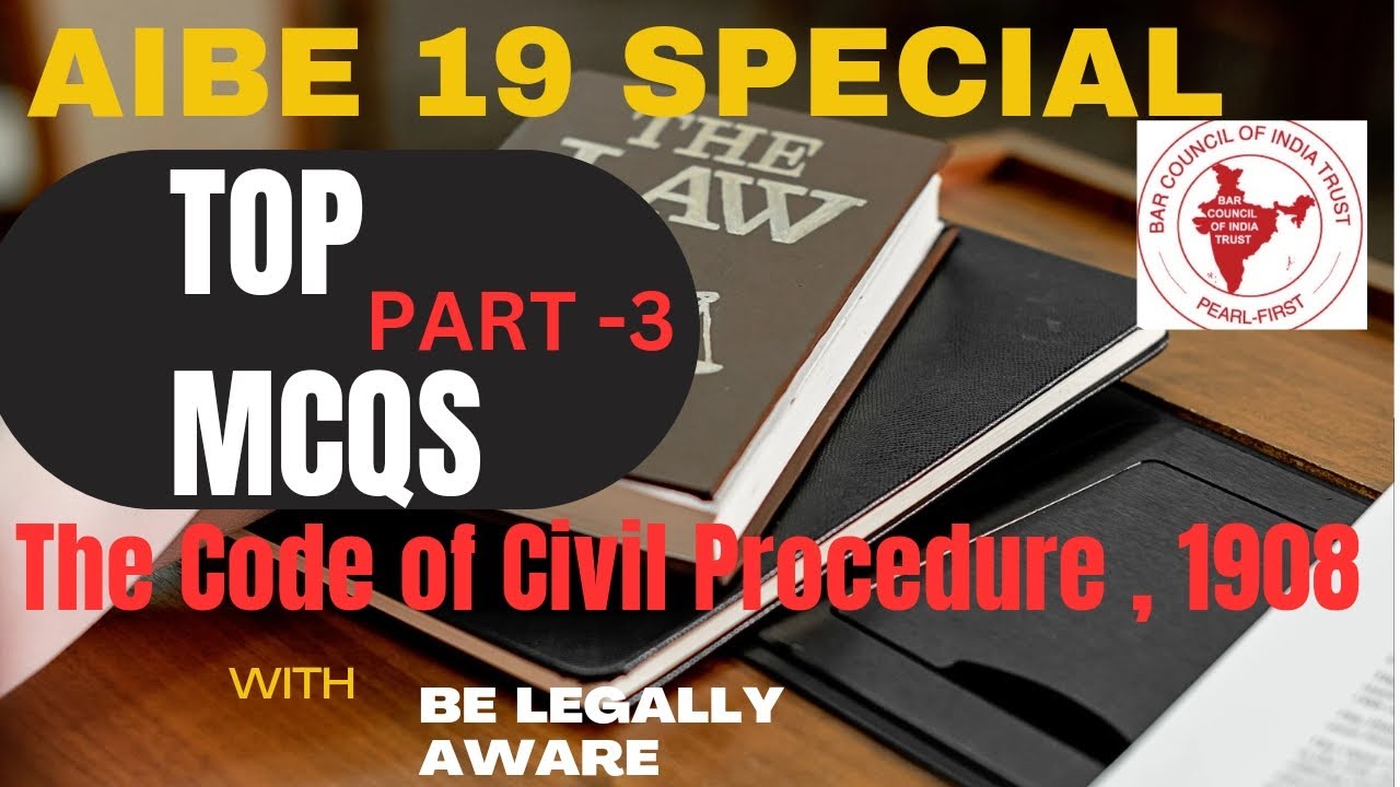 AIBE 19 | Most expected mcqs on The Code of Civil Procedure, 1908📚📝 ...