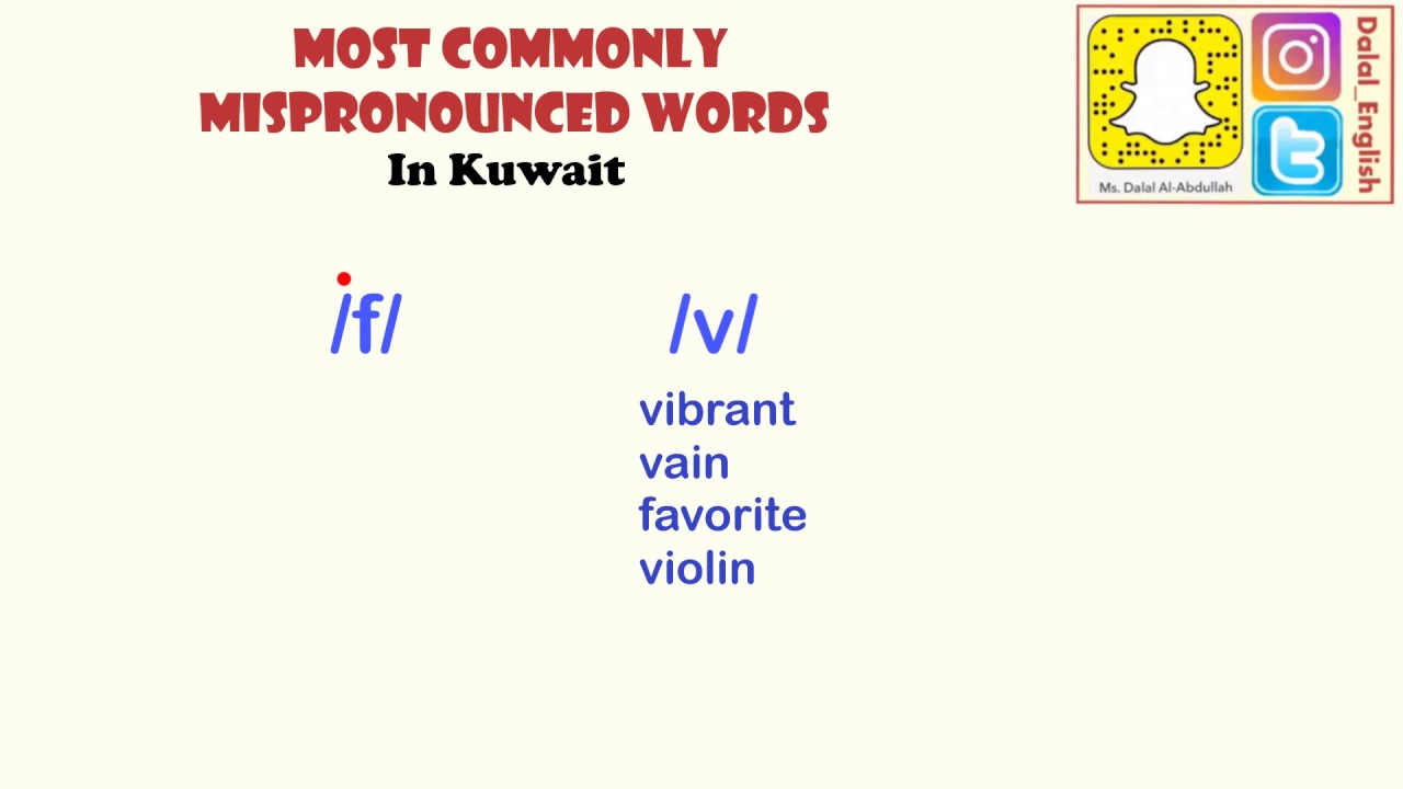Most Commonly Mispronounced Words in Kuwait | Part 1 - YouTube