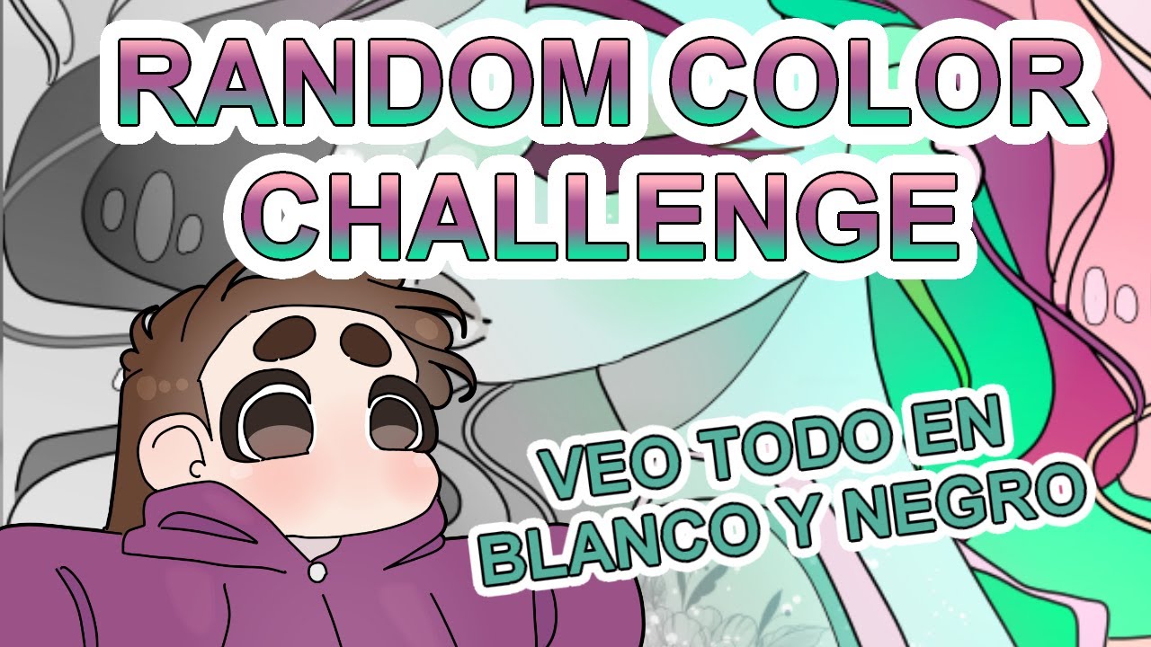 RANDOM COLOR CHALLENGE no veo los colores con los que pinto - YouTube