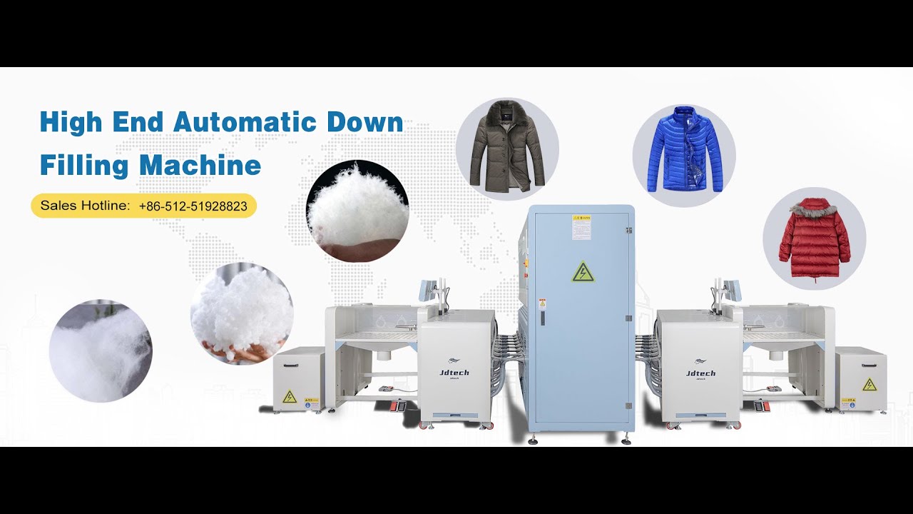 down filling machine multiple channel filling operation. machine ...