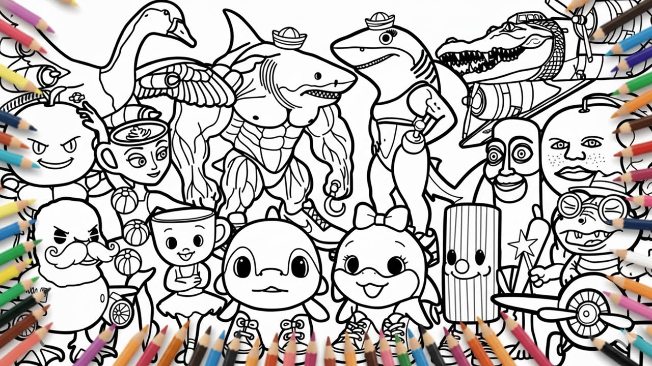 Italian Brainrot New Coloring Pages | How to Color All Top Brainrot ...