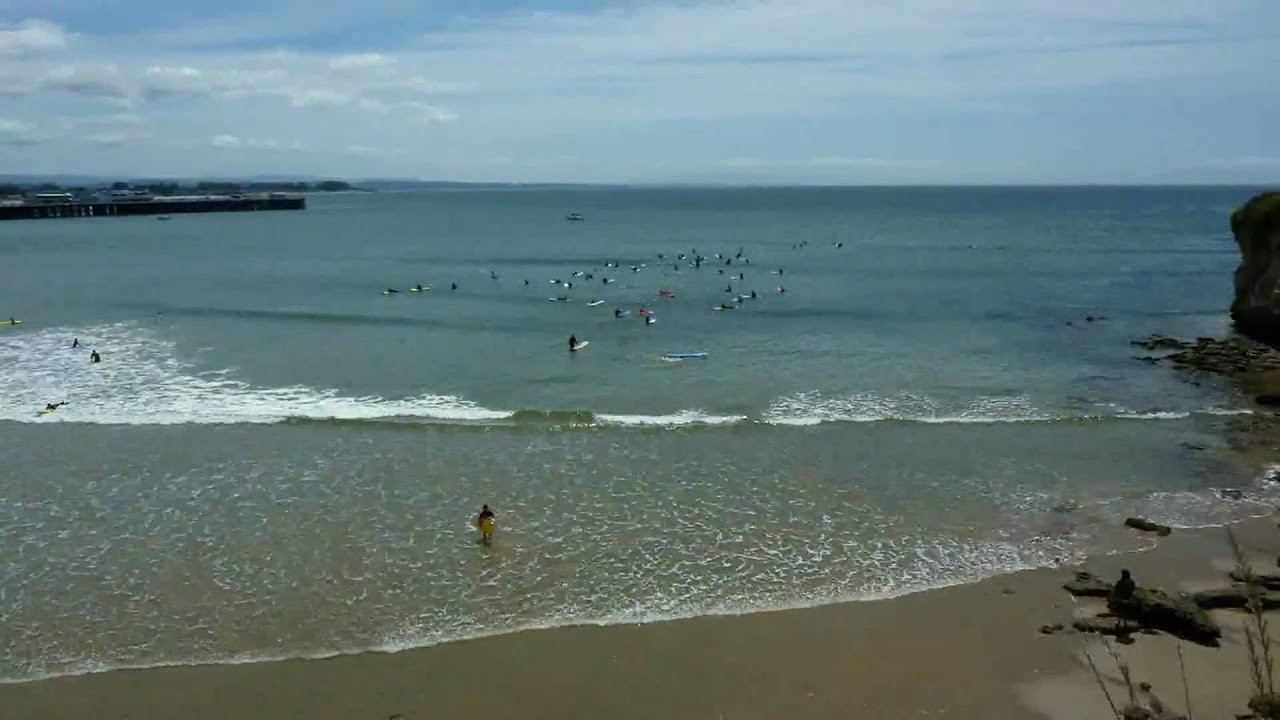 Time Lapse - Novice Surfers at Cowell Beach - Santa Cruz, California ...
