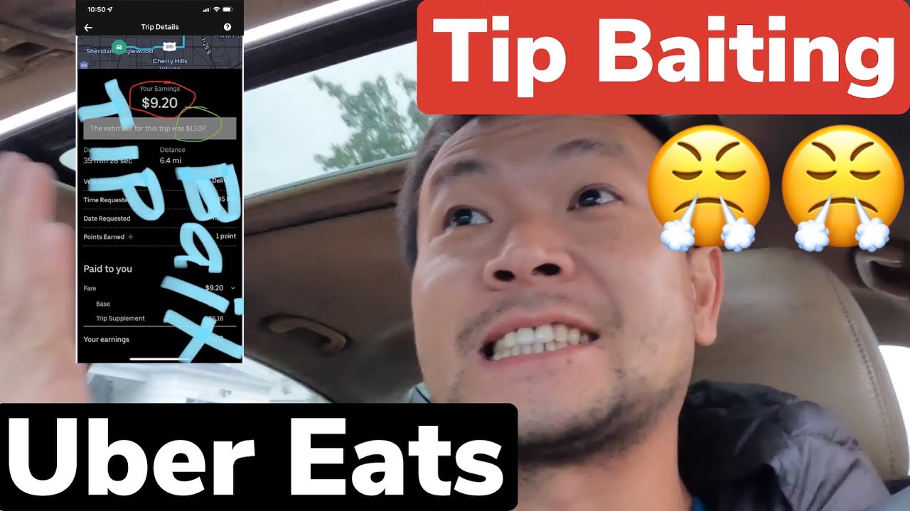 Uber Eats Ride Along Tip Baiting Youtube