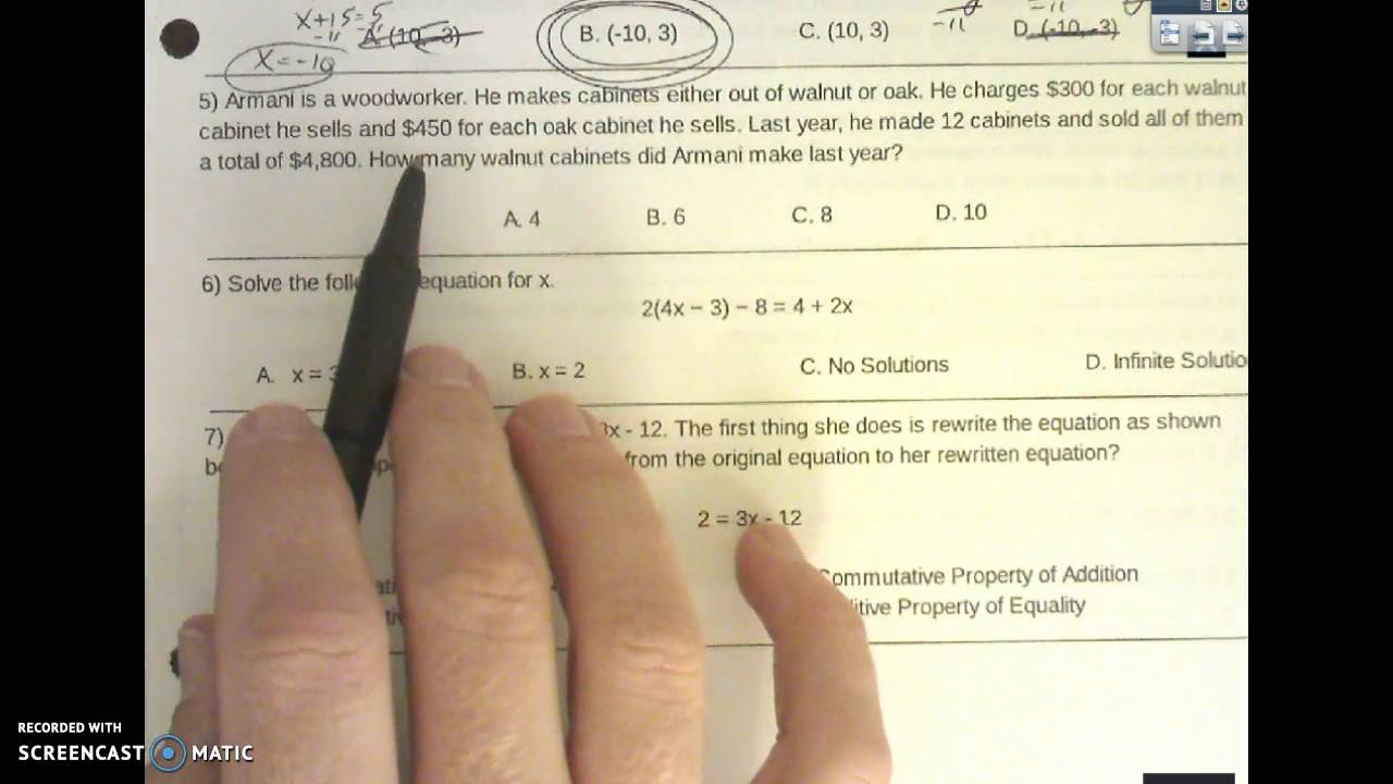 Equations Unit Review Walkthrough (Part 1) - YouTube