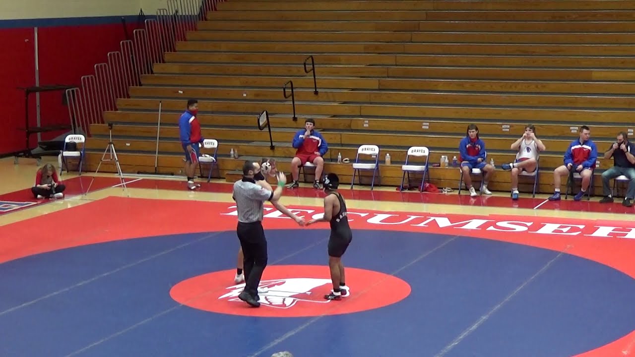 12 138lbs Daniel Uhrick vs Caden Riley, Tecumseh (L0-7 Pin) Exhibition ...