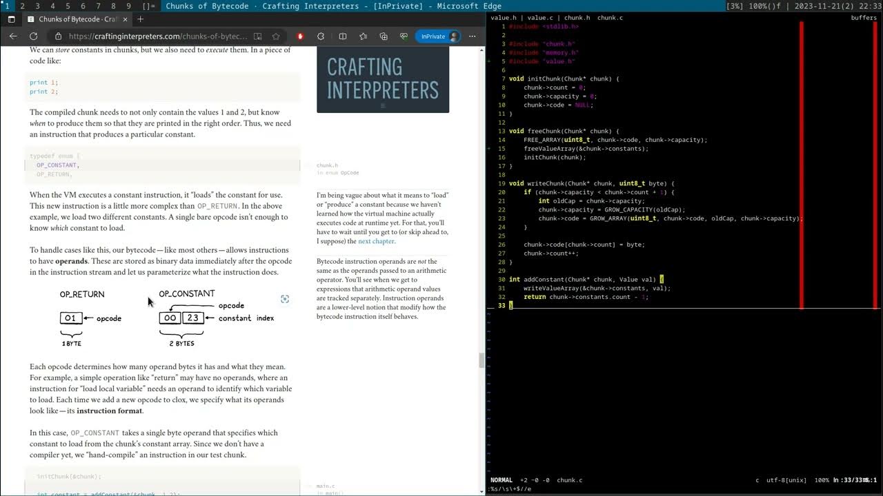 implementing lox 02 - c14 - chunks of bytecode - YouTube