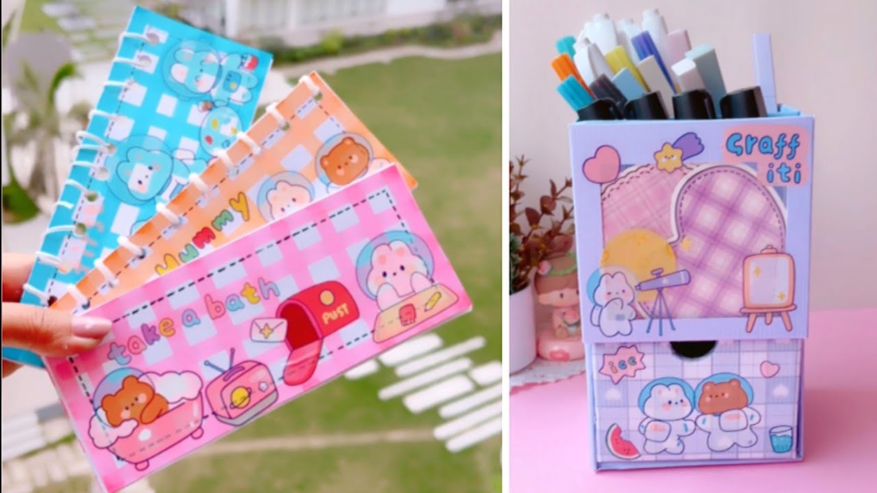 DIY Easy Paper Crafts Idea | Desk Organizer | Notebook Ideas | Keychain ...