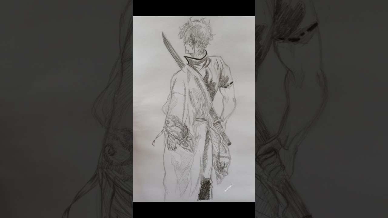 Gintoki drawing ( Anime: Gintama) - YouTube