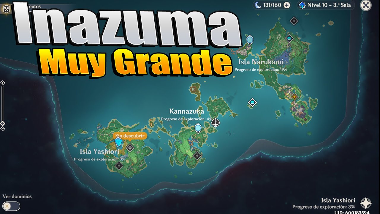 Todo el Mapa Completo de Inazuma Abierto 100% Miren que Grande es ...