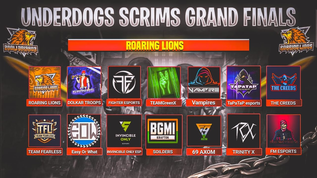 JOHN GAMING IS LIVE 🔴 | UNDERDOGS SCRIMS GRAND FINALS ft ROARING LIONS ...