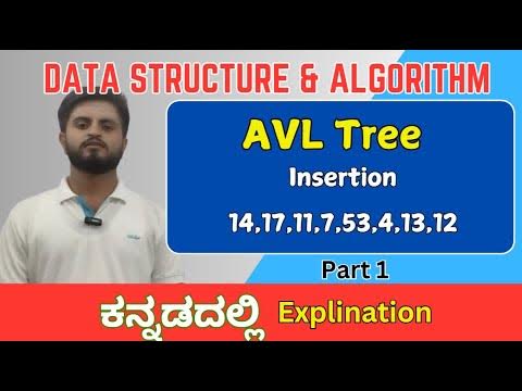 AVL tree (Insertion) |ಕನ್ನಡ explination |Data structures - YouTube
