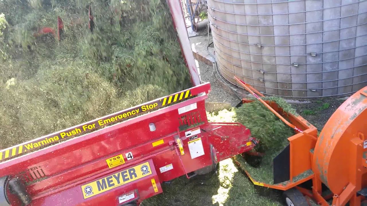 Myers Forage Box Unloading in Valmetal/Dion Blower - YouTube