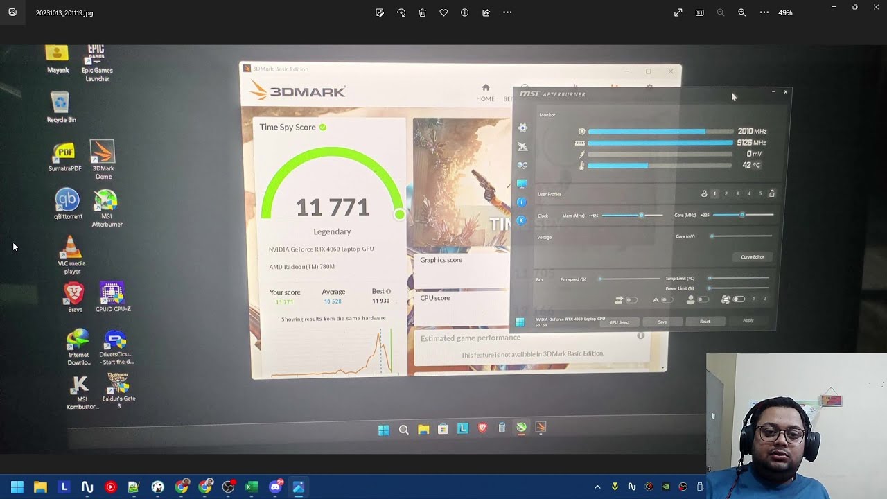 LOQ 7840HS 4060 - 3D Mark TimeSpy Graphics Score 11715 | Janab ke saath baatein who did it - YouTube