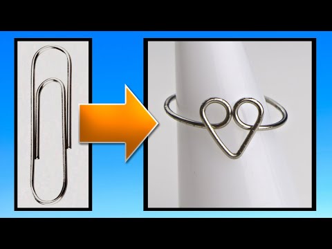 Easy Paperclip Heart Ring Jewelry Making Tutorial - YouTube