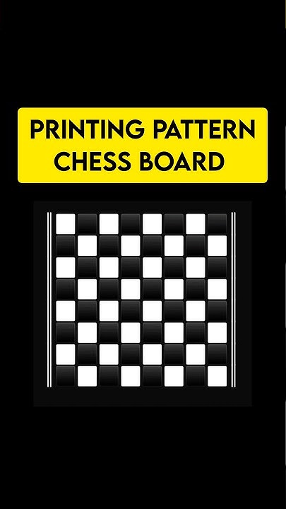 pattern in c++ | Chess Board Pattern | how to make pattern in c | pattern tricks | #shorts # ...