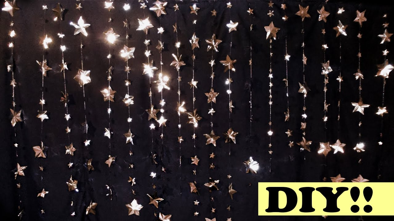 DIY Cheap and Easy Decorative Hanging Stars ~ CatxLizz - YouTube