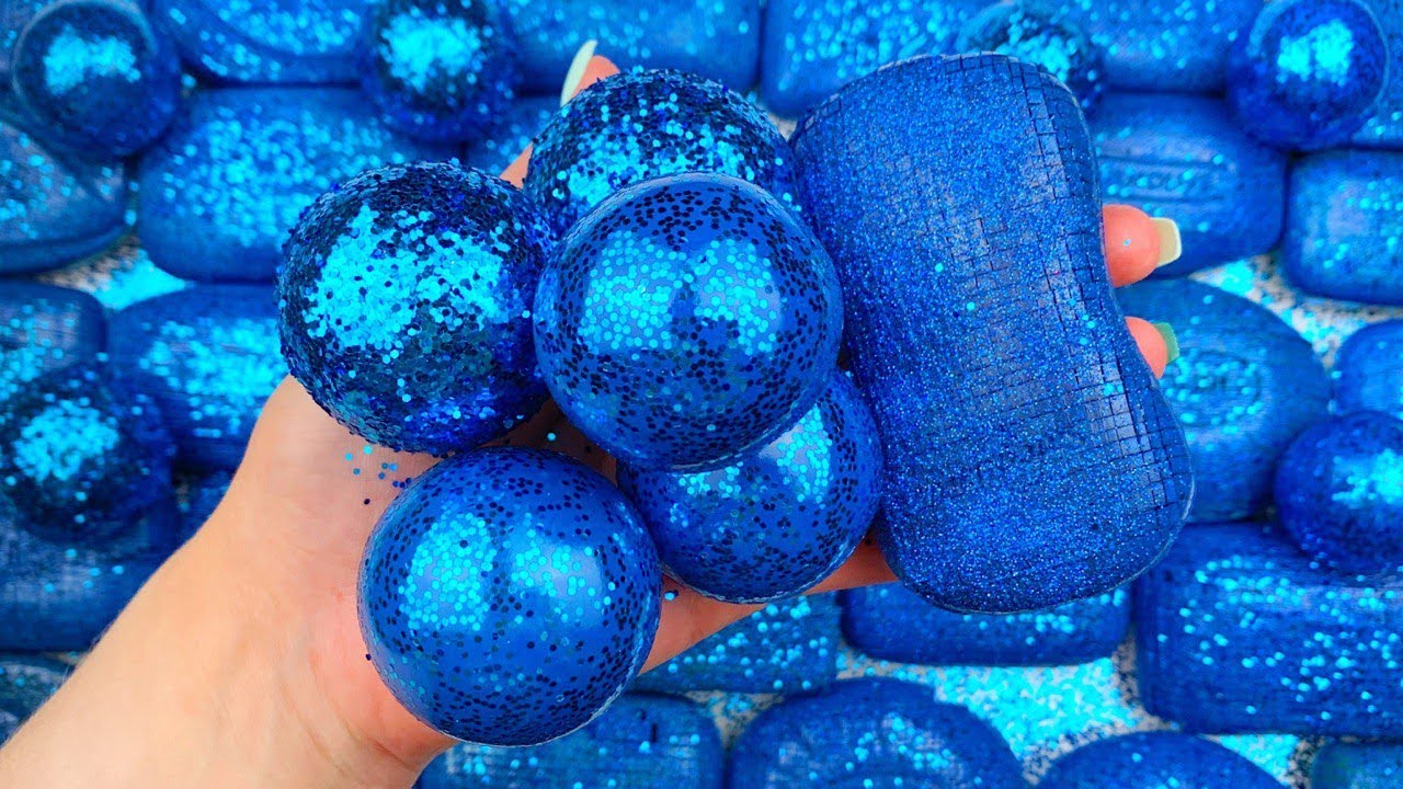 ASMR SOAP★AMAZING BLUE★Compilation set soap★Crushing soap★Cutting soap ...