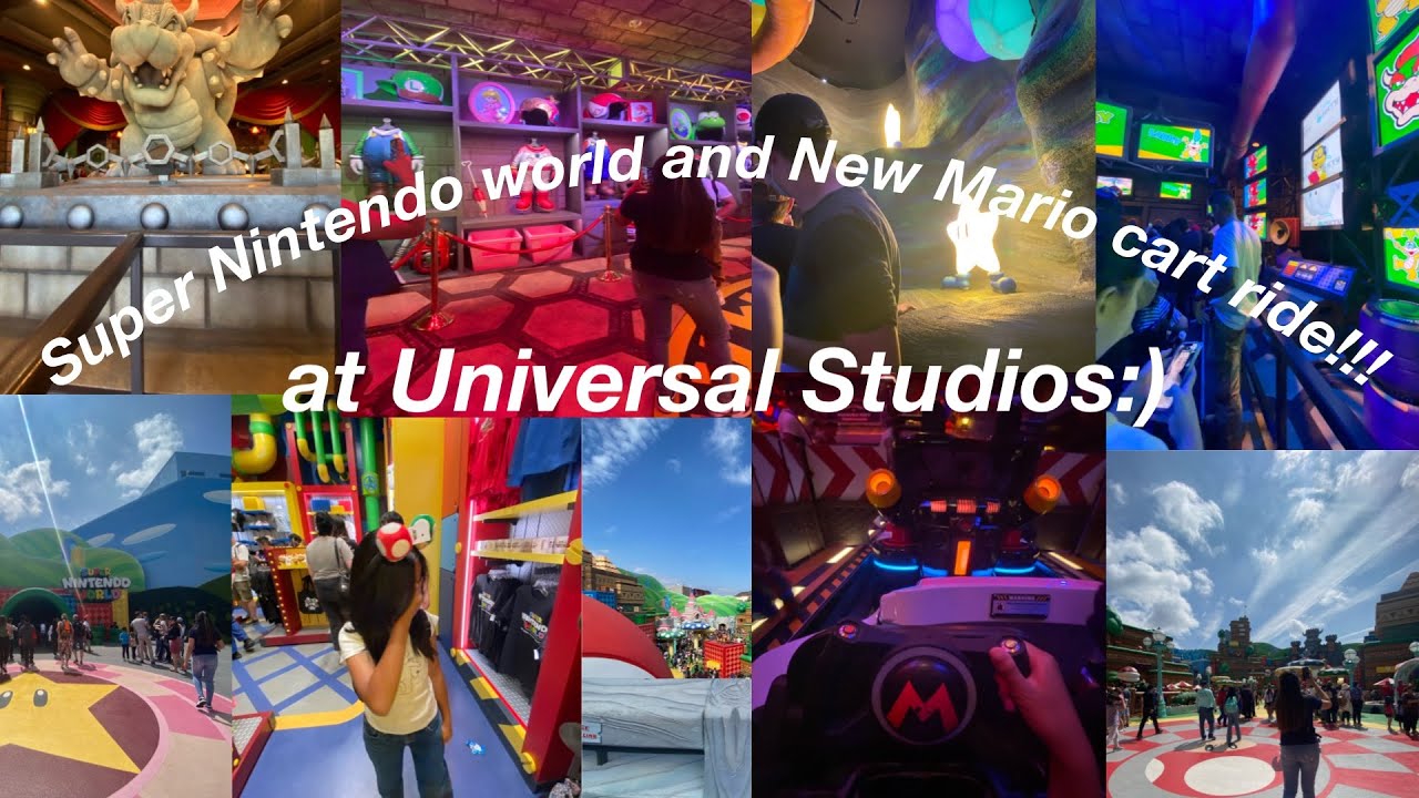 SUPER NINTENDO WORLD/ MARIO CART RIDE AT UNIVERSAL STUDIOS HOLLYWOOD ...