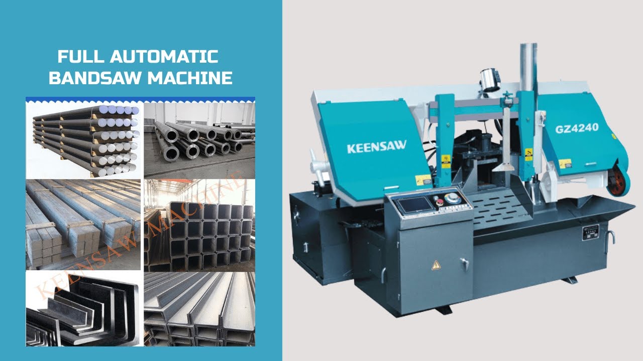 GZ4240 automatic band saw solid bar cutting machine metal cutting band ...
