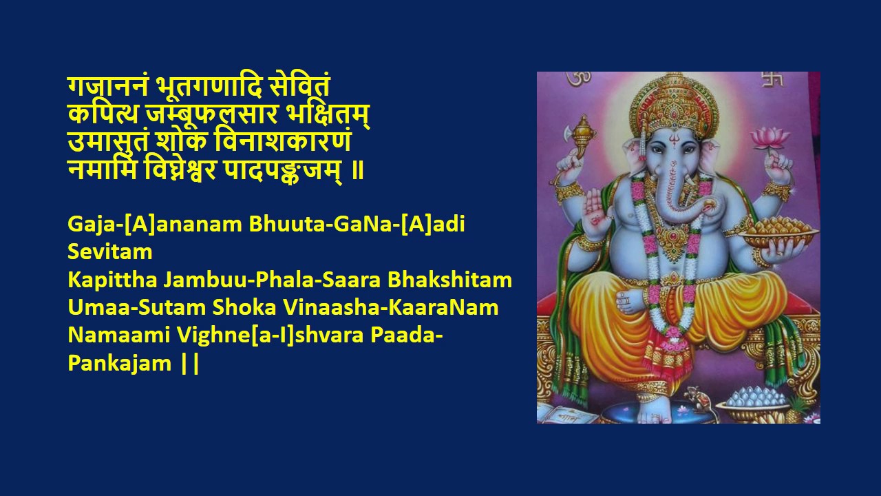 Learn basic GanEsha sloka - YouTube