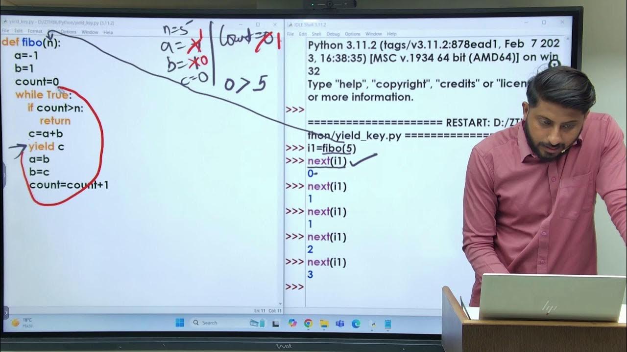Lecture 22 Python: File Handling | yield keyword | return vs yield | Program - YouTube