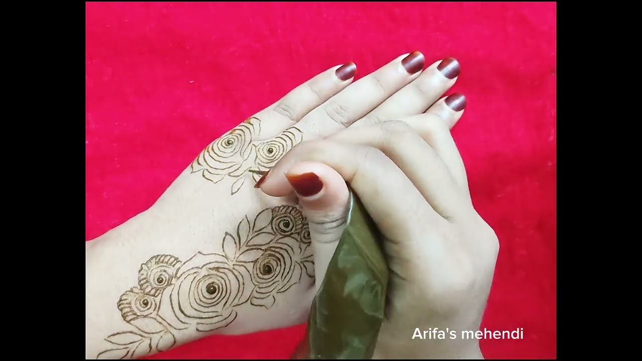 Bold rose mehndi deisgn |arifa's mehendi | - YouTube