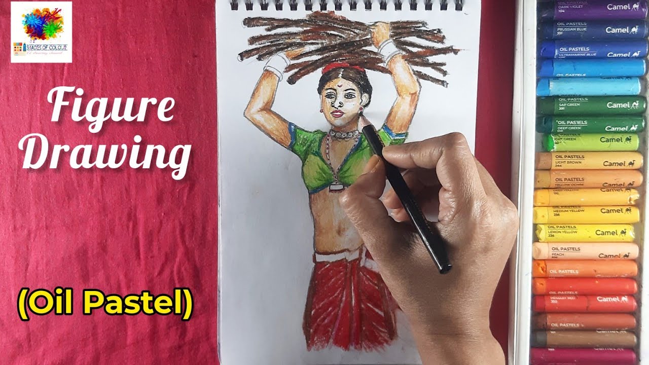 Adivasi Woman Drawing👺 || Adivasi Drawing🎨||Oil Pastel Adivasi drawing🖌 ...