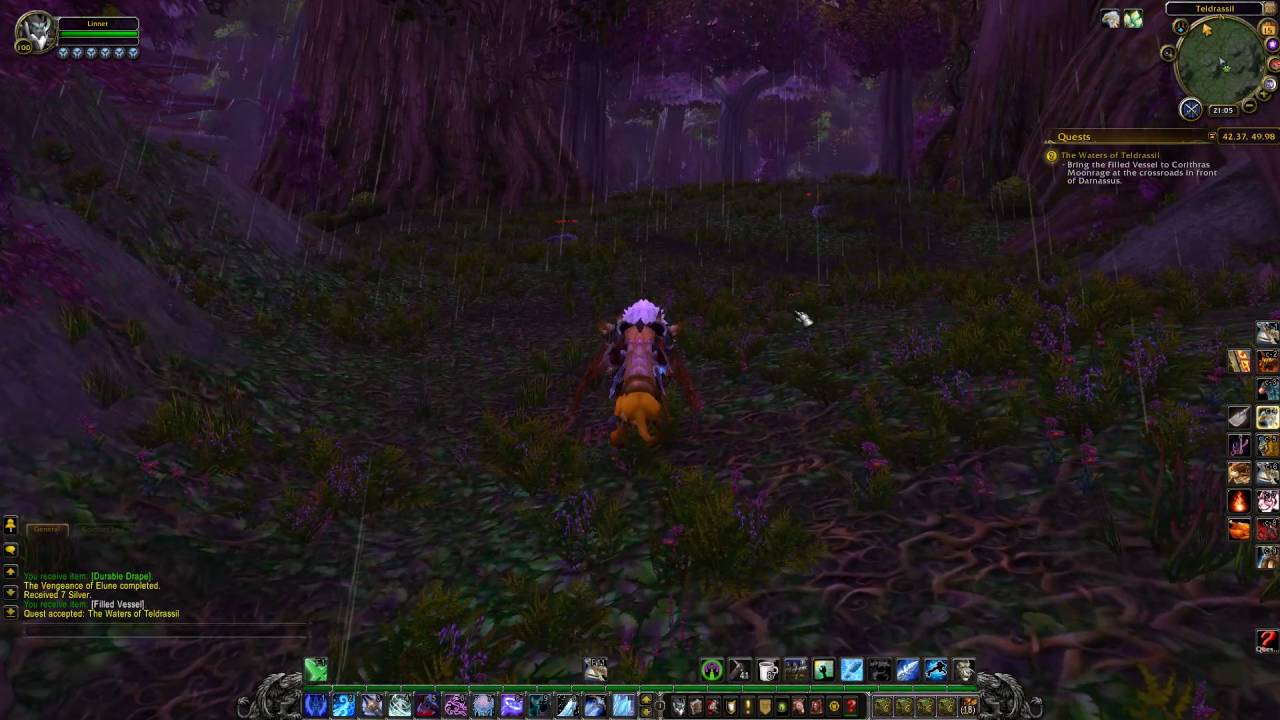 The Waters Of Teldrassil Quest ID 935 Playthrough Teldrassil - YouTube