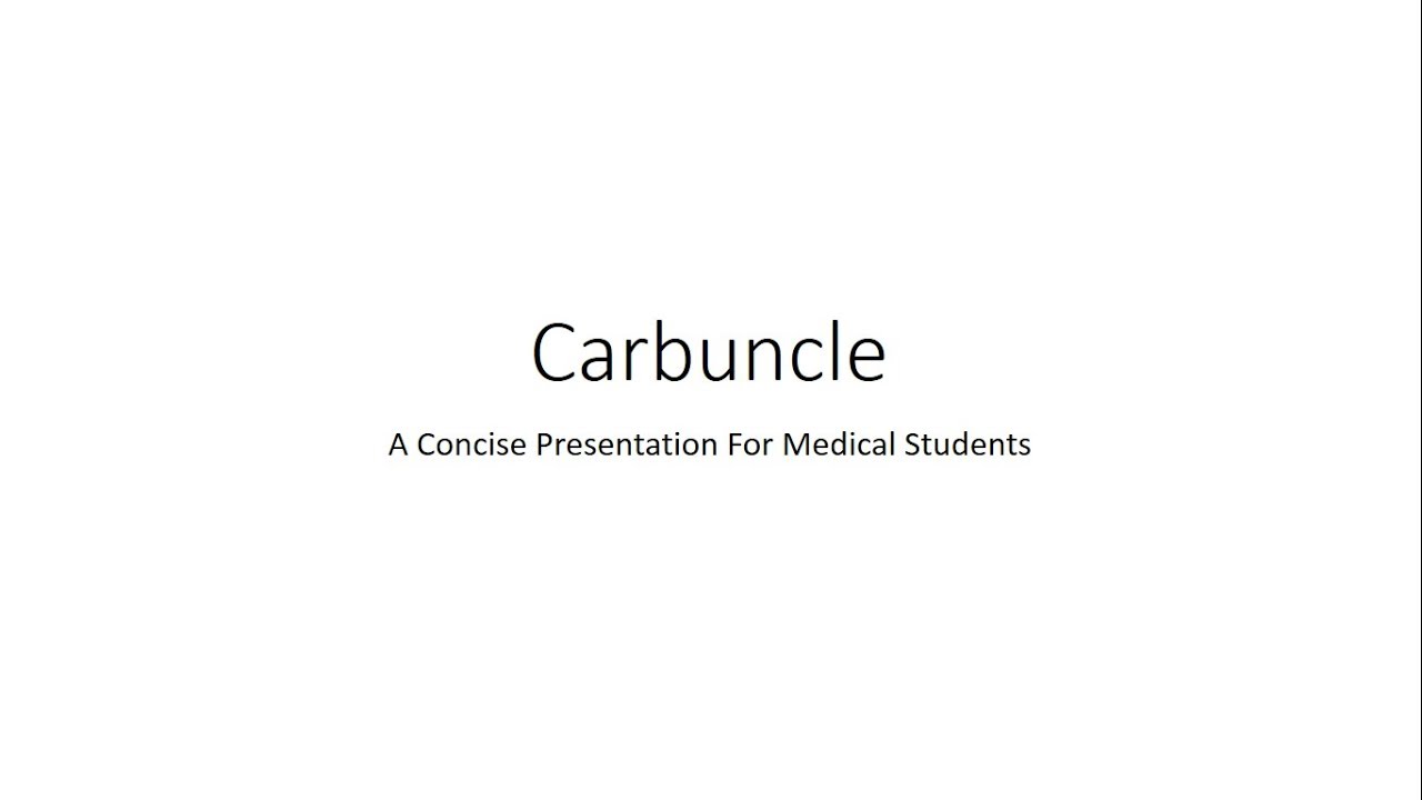 Carbuncle - For Medical Students - YouTube