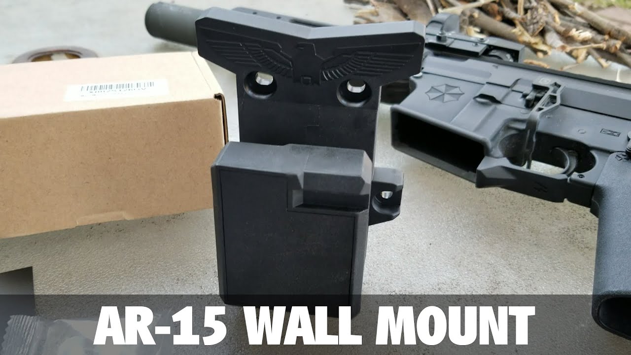 AR15 Wall Mount, Gun Rack with Cable Lock, Withstand 300Lbs - YouTube