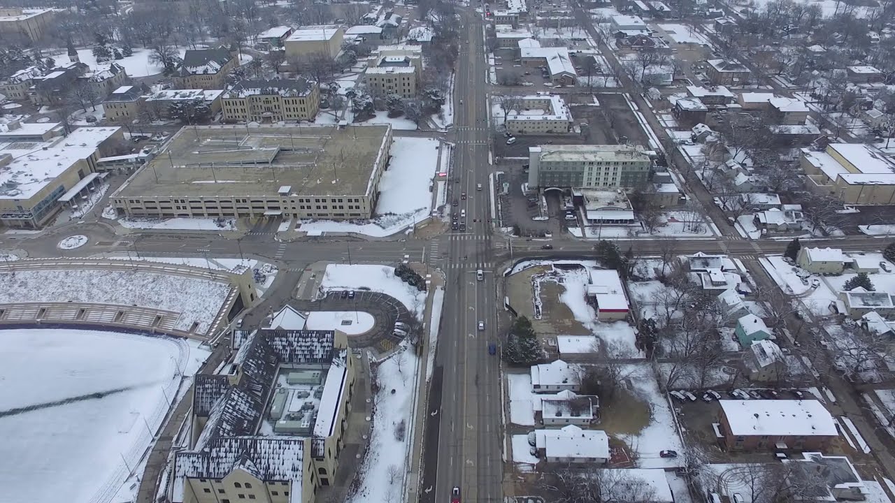 Kansas State University Old Stadium - Drone Footage in the Winter - YouTube