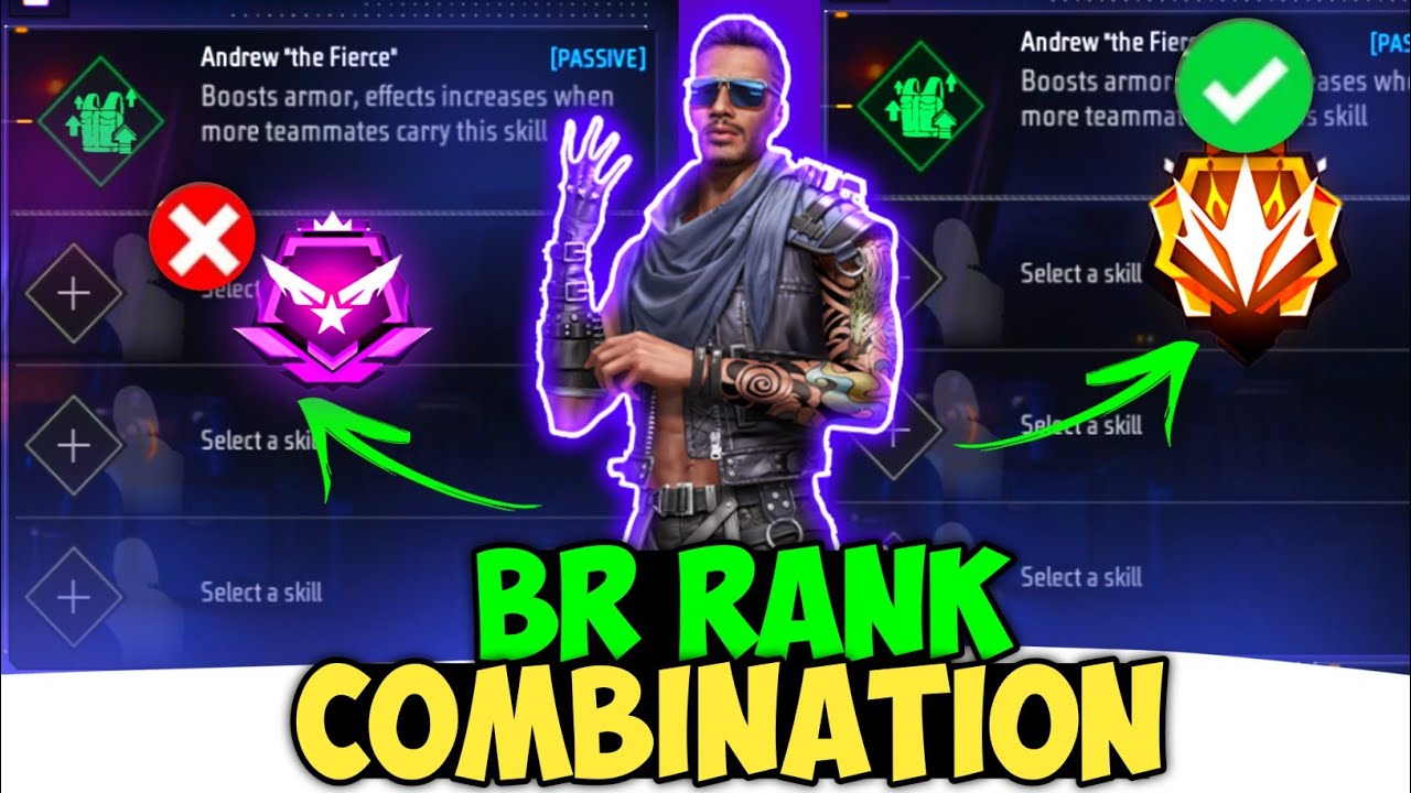 Br rank skill Combination Season 40 | Br rank best character ...