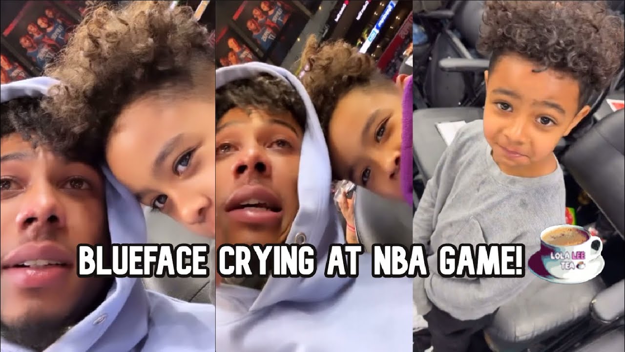 Blueface CRYING at NBA game! Javaugh wipes away his tears! 12.11.2023 ...