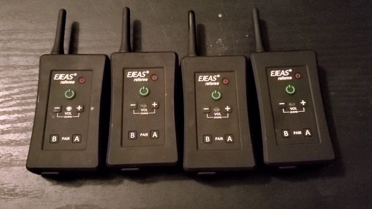 Pairing 4 EJEAS FBIM Referee Communication System Devices - YouTube