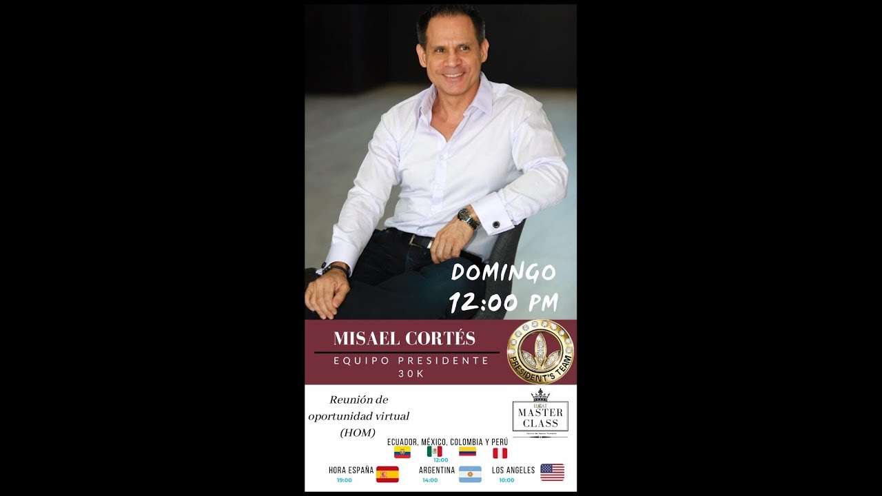 MISAEL CORTES PRESIDENTE 30K - HOM Y MASTER CLASS - YouTube